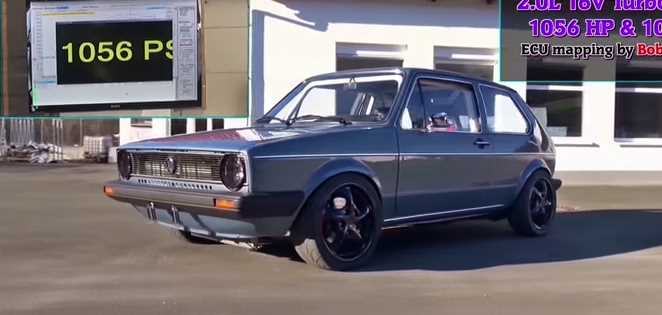 Volkswagen Golf Mk1 1056HP contra uma Yamaha R1 182HP